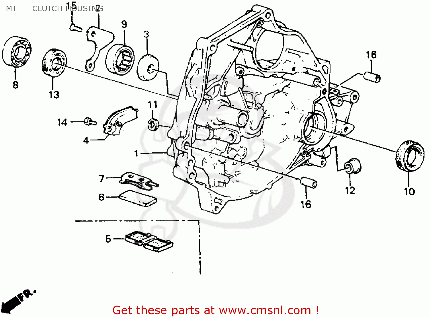 CASE, CLUTCH for CRX 1985 (F) 2DR HF (KA,KH,KL) - order at CMSNL