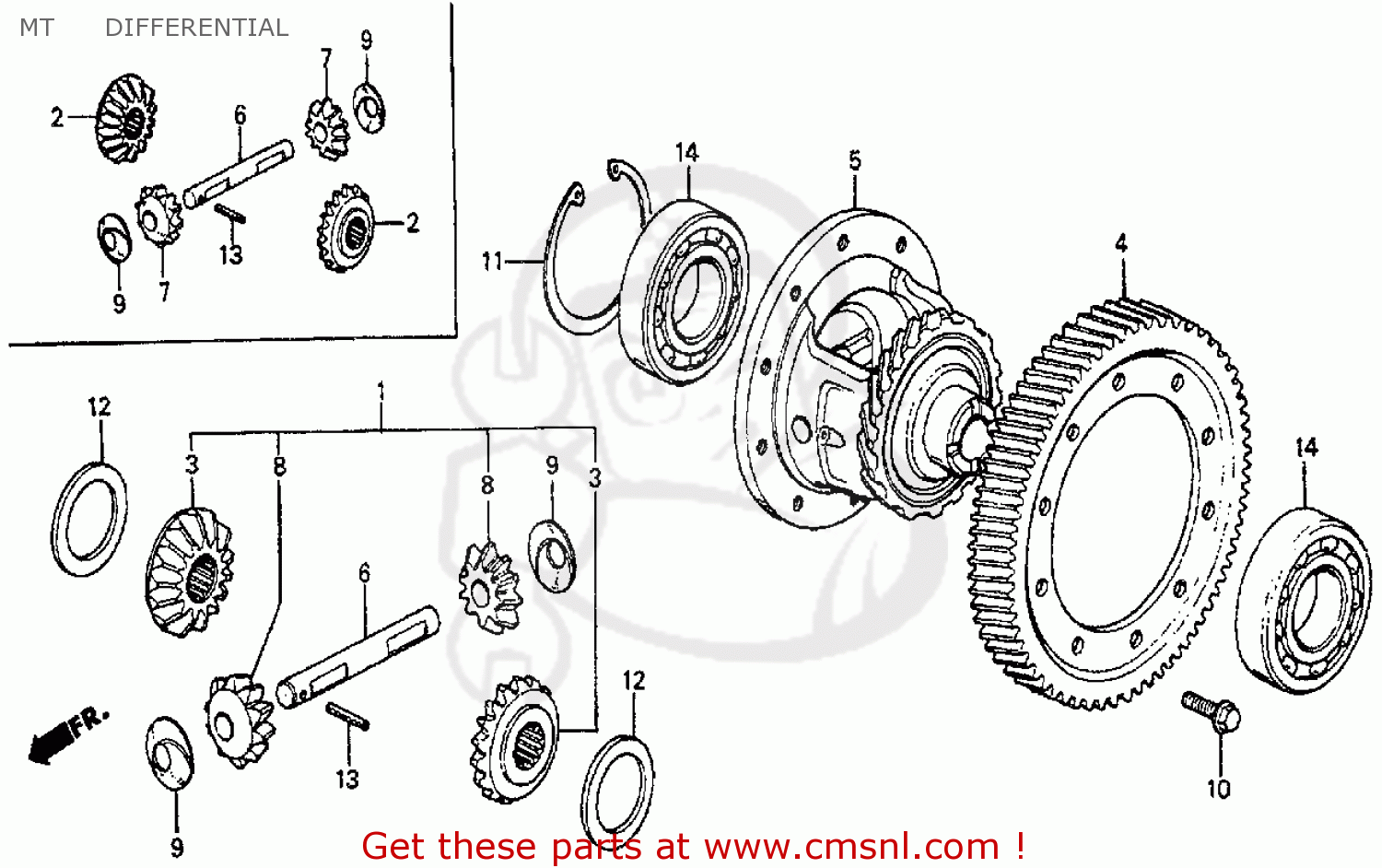 41310PC8910: Case, Differential Honda - buy the 41310-PC8-910 at CMSNL