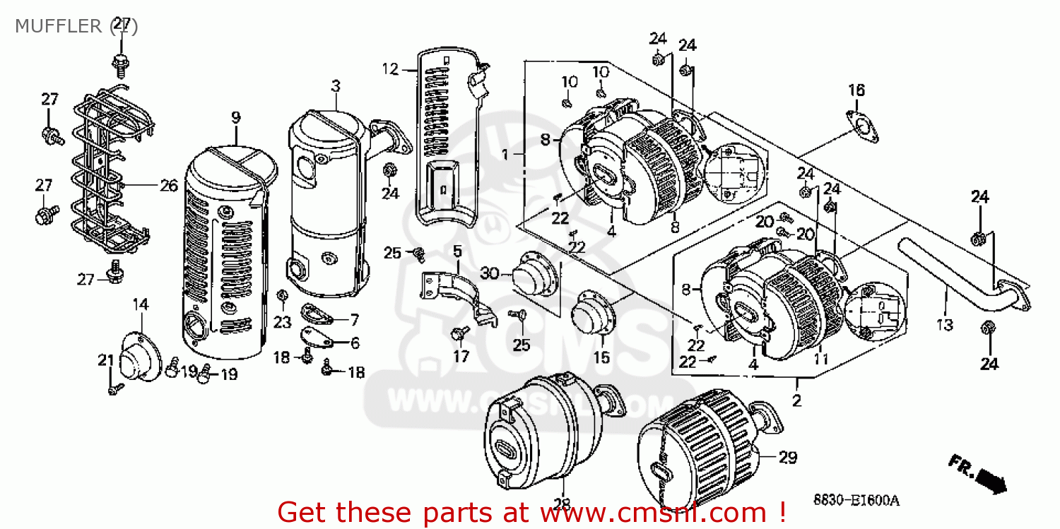 18381YA0R00: Gasket,muffler Honda - buy the 18381-YA0-R00 at CMSNL