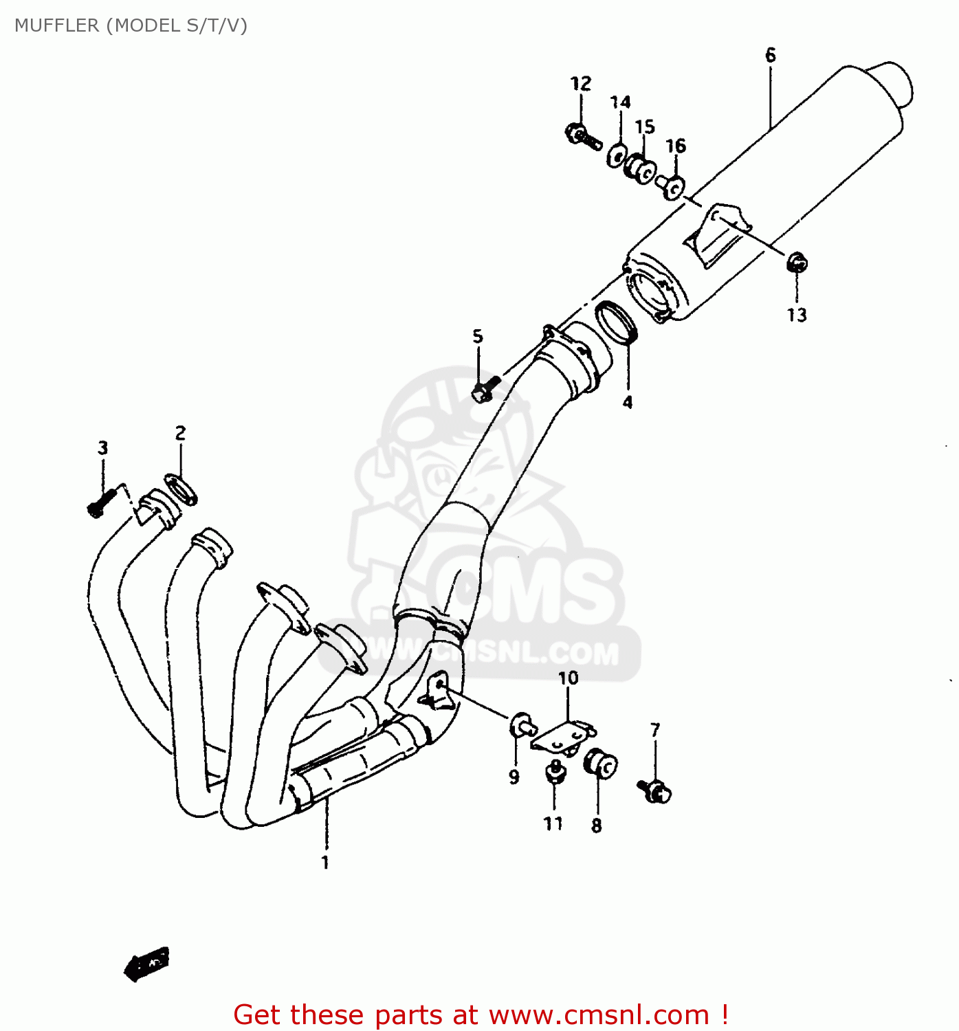 1410021E61: Exhaust Suzuki - buy the 14100-21E61 at CMSNL