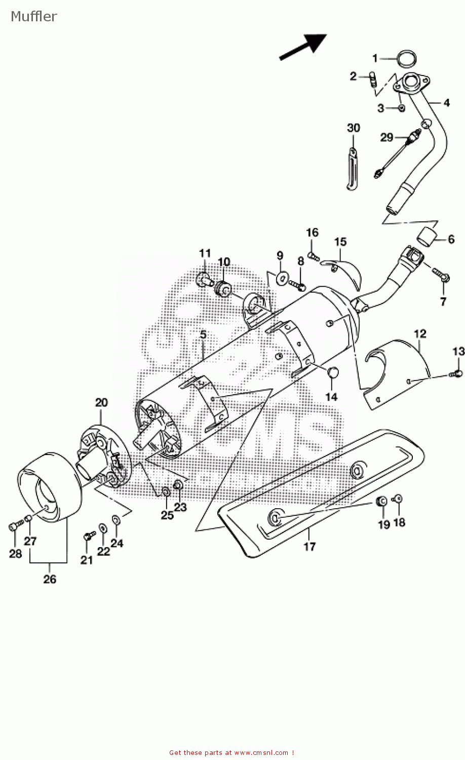 PIPE.EXHAUST for UH200A BURGMAN 2019 - order at CMSNL