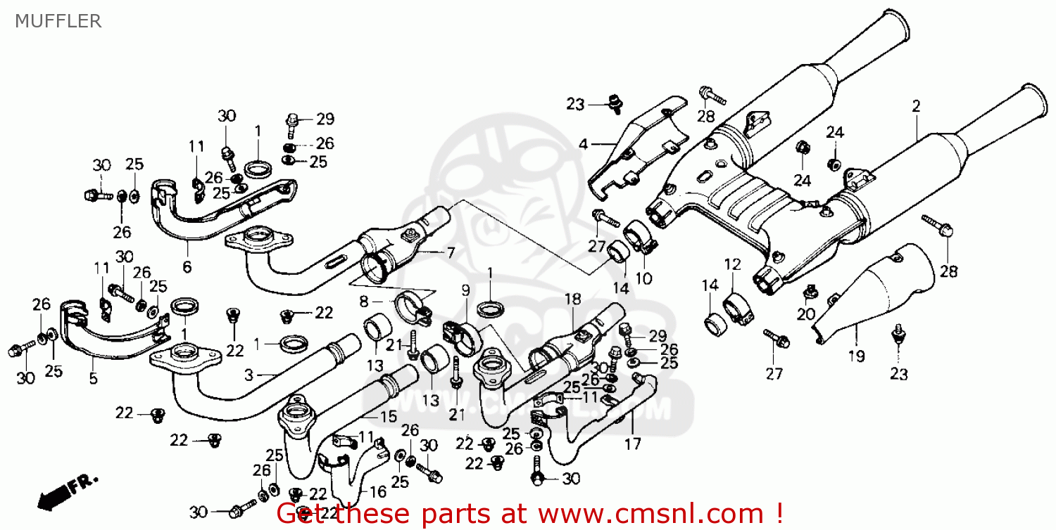 18370ML8003: Pipe,r.rr.ex. Honda - buy the 18370-ML8-003 at CMSNL