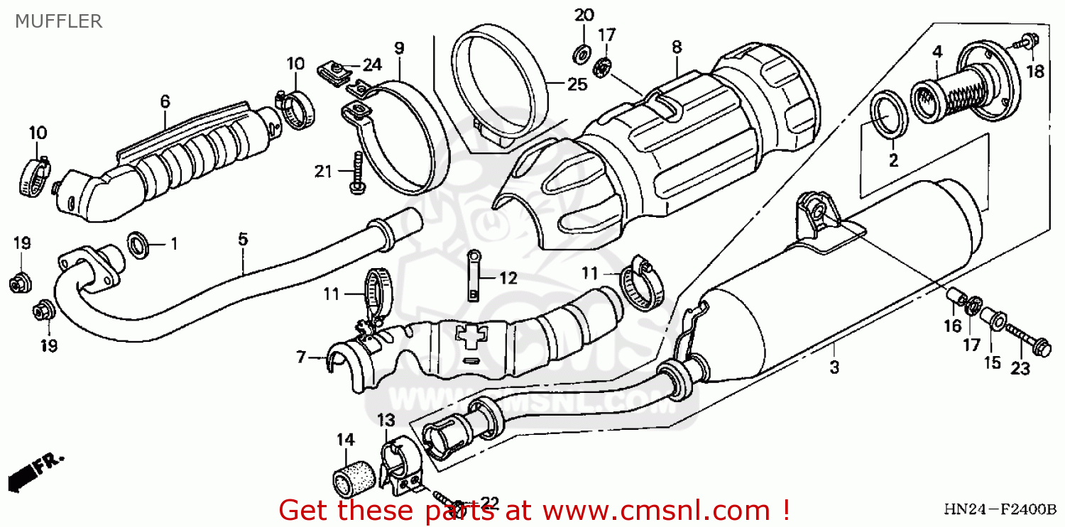 18300HN2A20: Muffler Assy Honda - buy the 18300-HN2-A20 at CMSNL