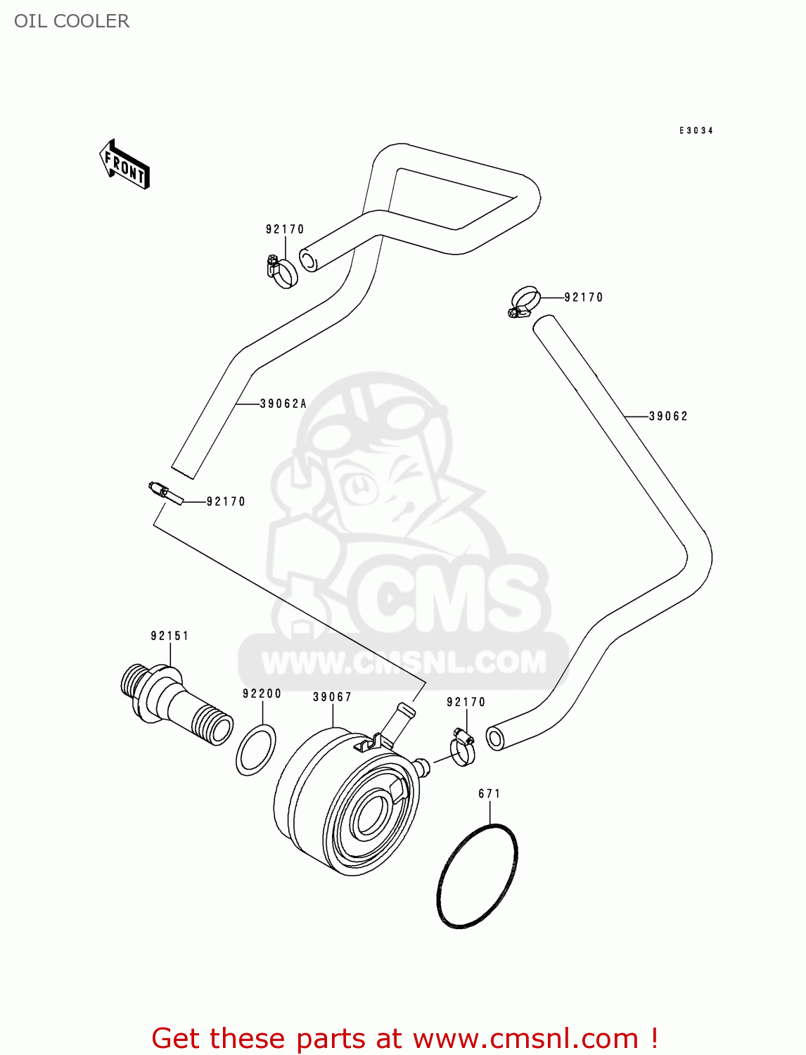 921511238: Bolt,oil Cooler Kawasaki - buy the 92151-1238 at CMSNL