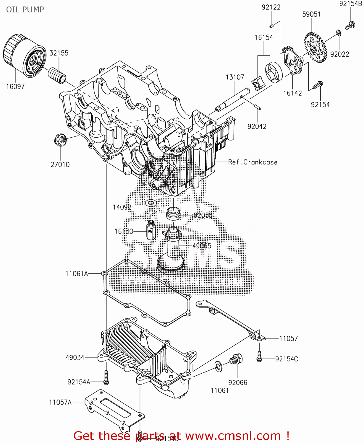 110570542: Bracket,lh Kawasaki - buy the 11057-0542 at CMSNL