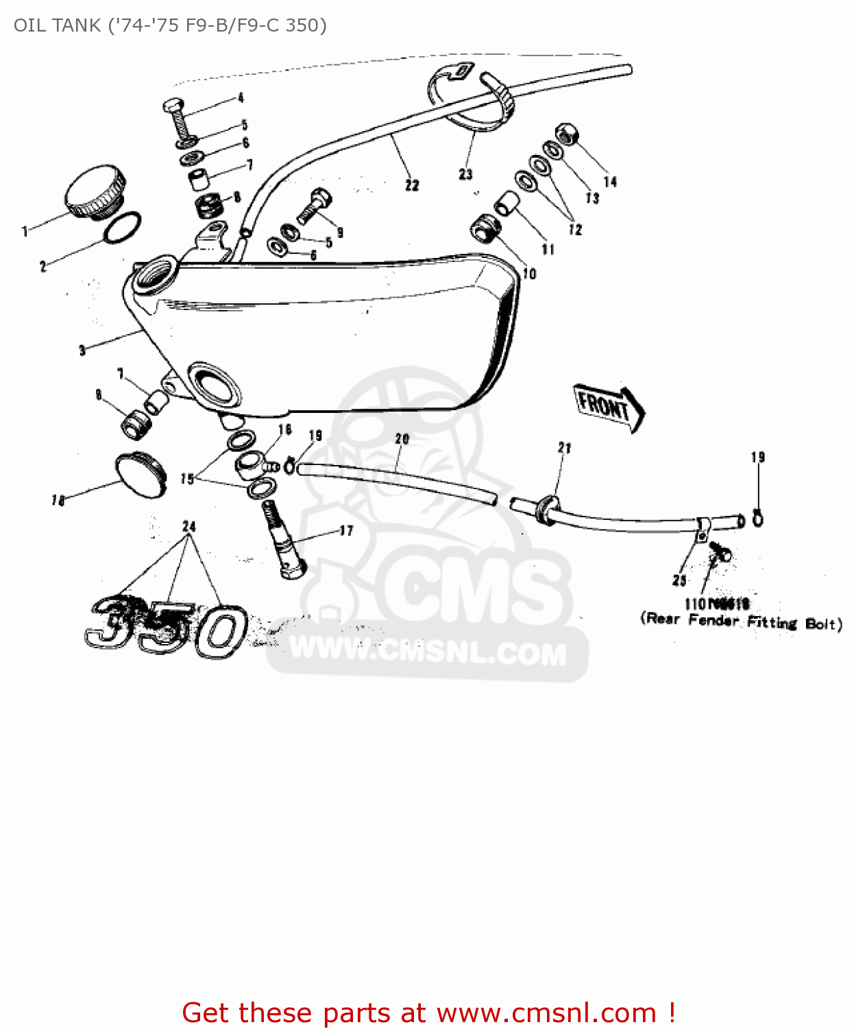 56018188: Oil Tank Emblem Kawasaki - buy the 56018-188 at CMSNL