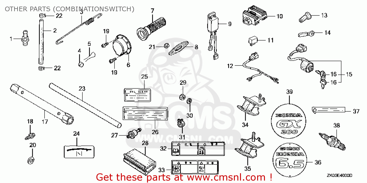 KEY ASSY,COMB.SWI for GXV390K1\DJW\1MZF50E5 - order at CMSNL
