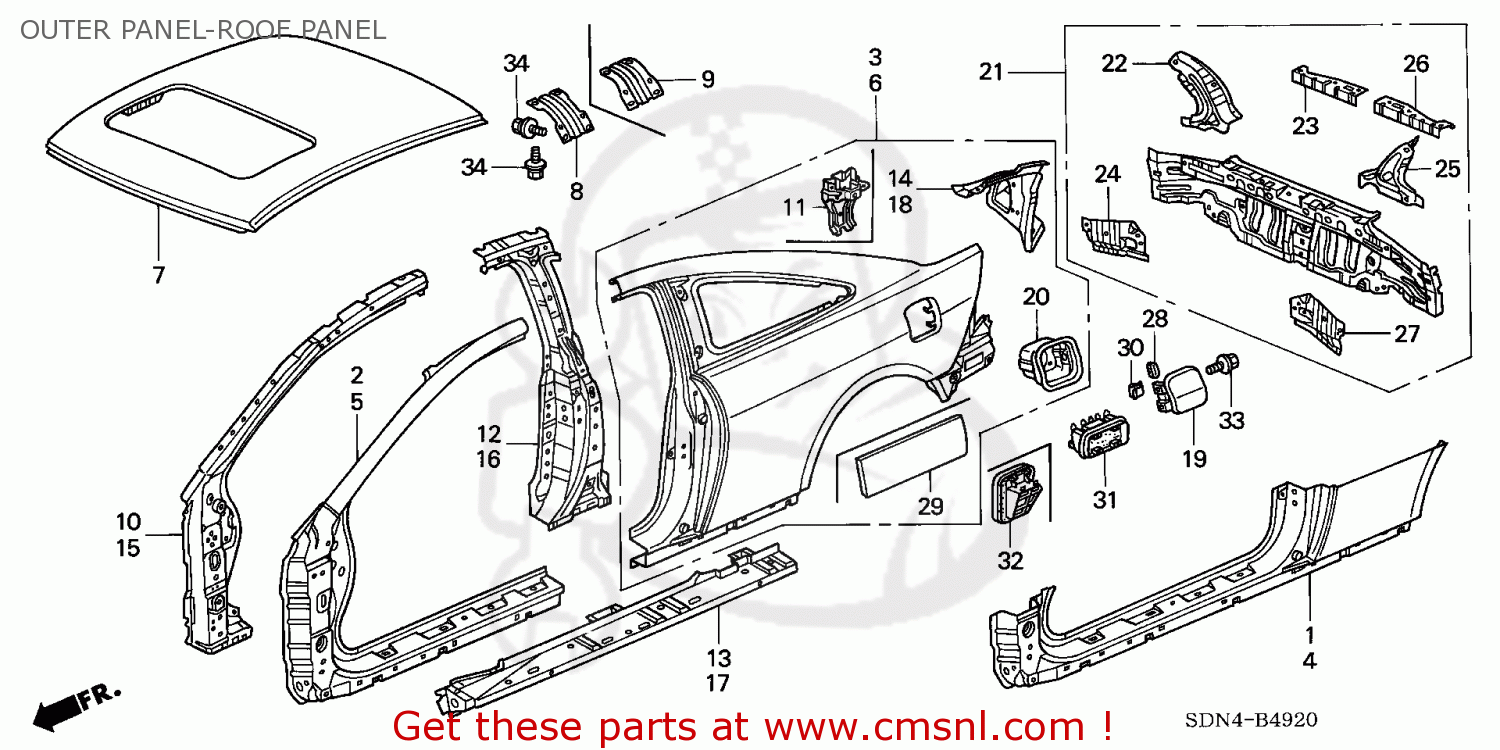 75460SDNA01: Air Outlet Assy R Honda - buy the 75460-SDN-A01 at CMSNL