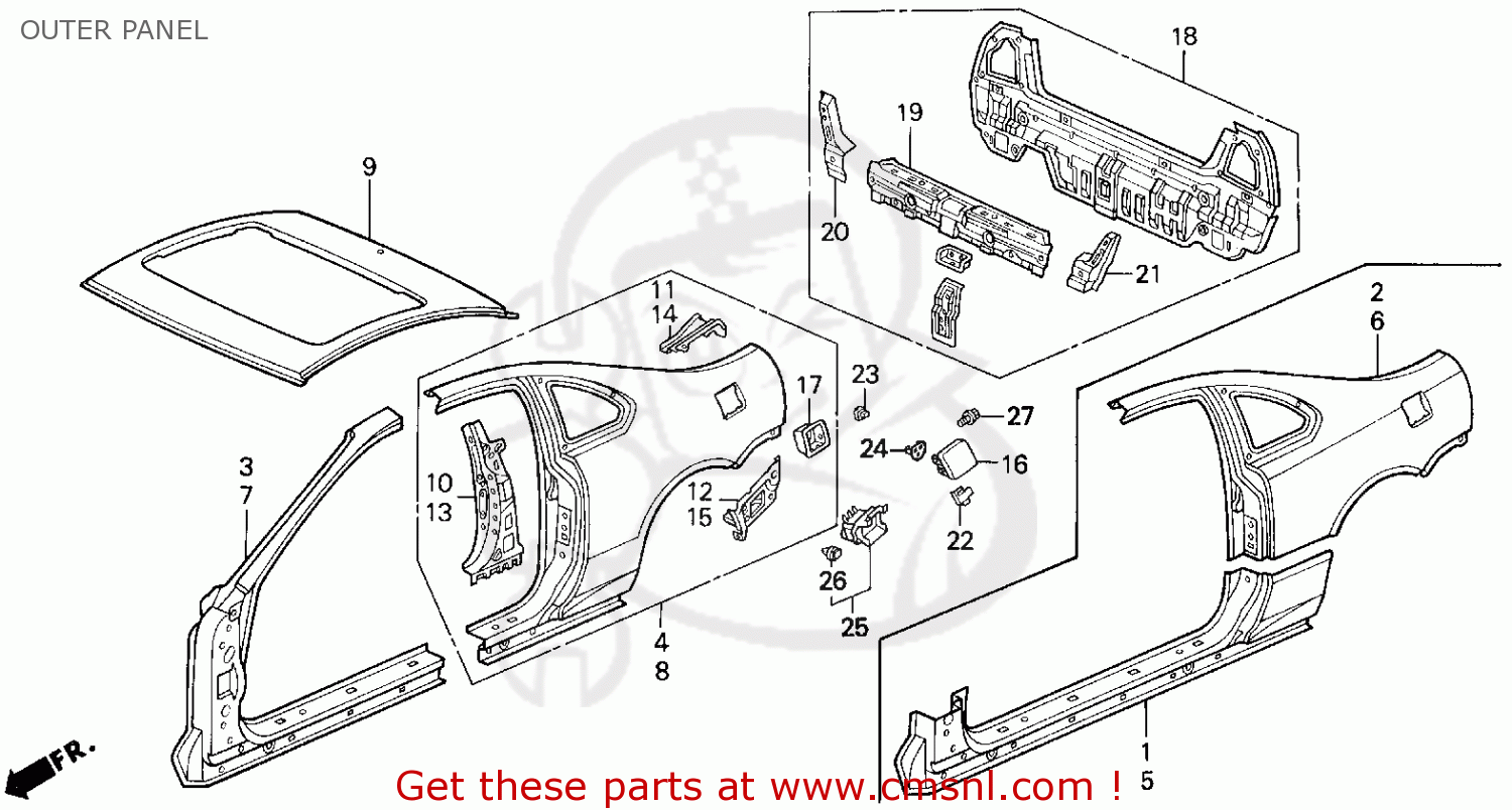 66100SS0S03ZZ: Panel Comp,rear Honda - buy the 66100-SS0-S03ZZ at CMSNL