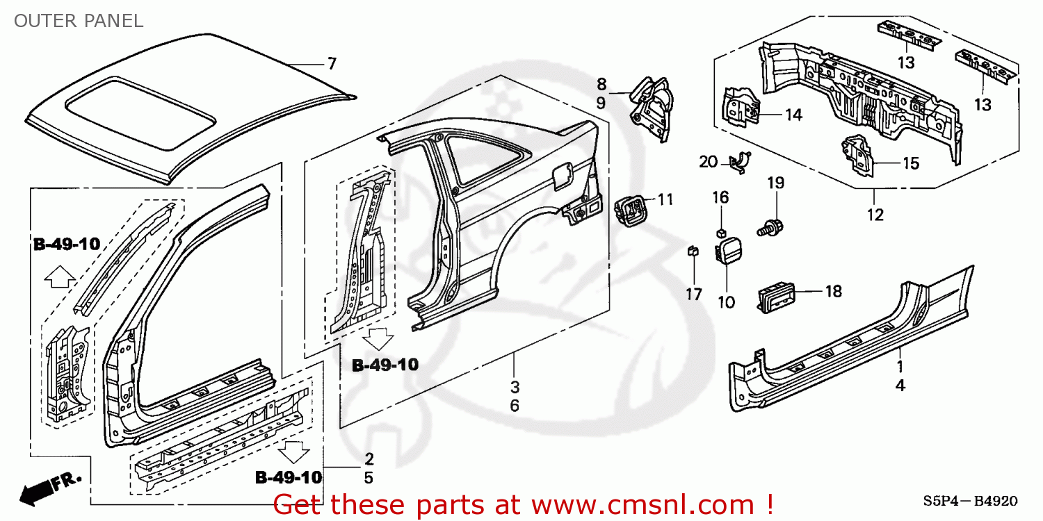 LID COMP,F/FILLER for CIVIC 2004 (4) 2DR DX VP SIDE SRS (KA) - order at ...