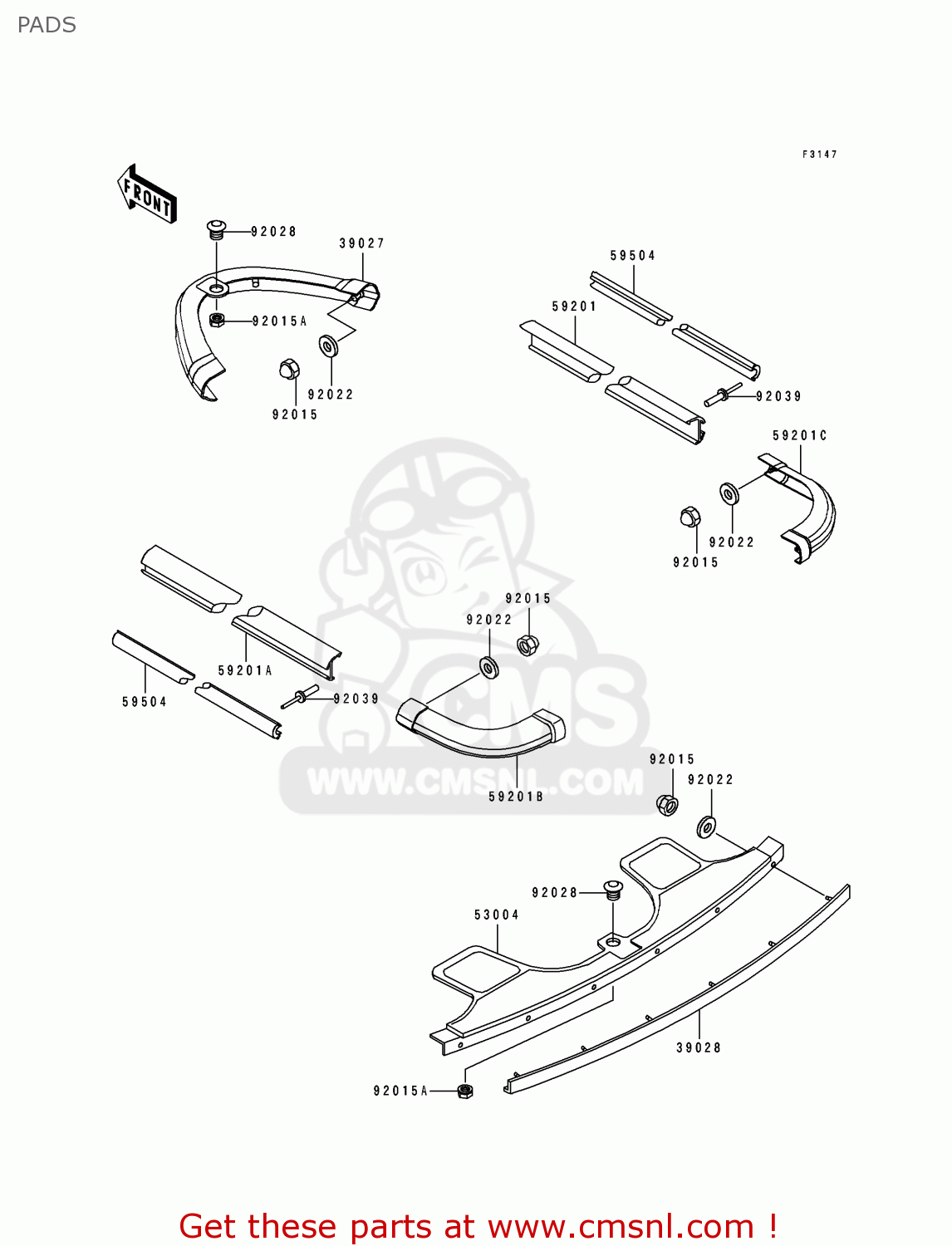 595043711RA: Insert-boat Fender,gr Kawasaki - buy the 59504-3711-RA at ...