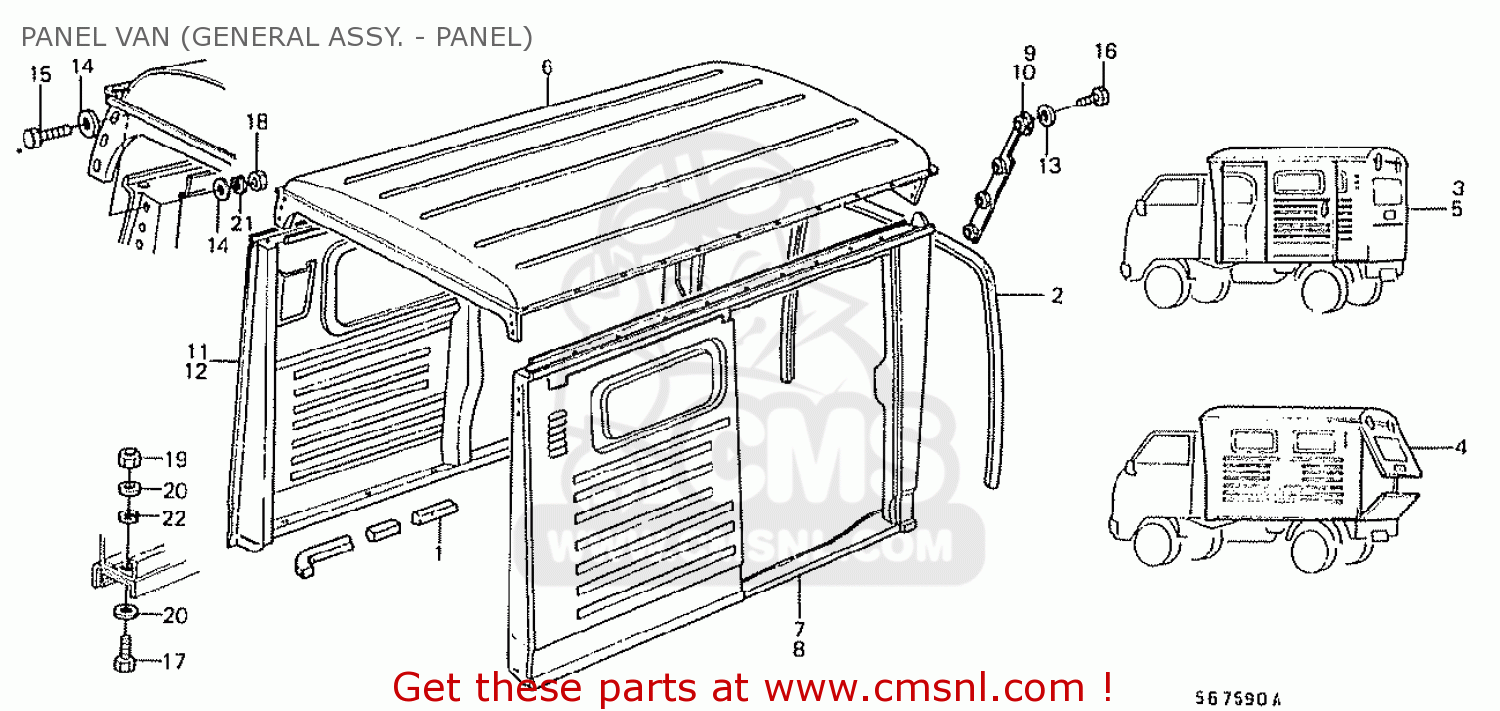 81000567960ZA: Van General Assy., Panel C *nh-22* (l Side & Rr Doors ...