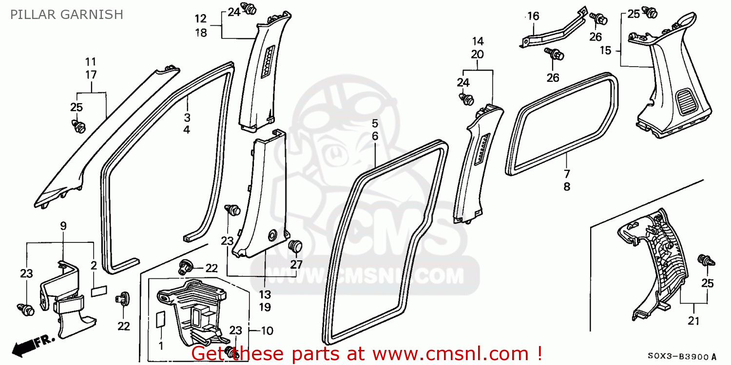 GARN ASSY*NH302L* for ODYSSEY 2002 (2) 5DR VAN (KA) - order at CMSNL