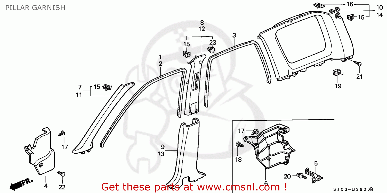 90611SM4013: Clip, Plr Garn Honda - buy the 90611-SM4-013 at CMSNL