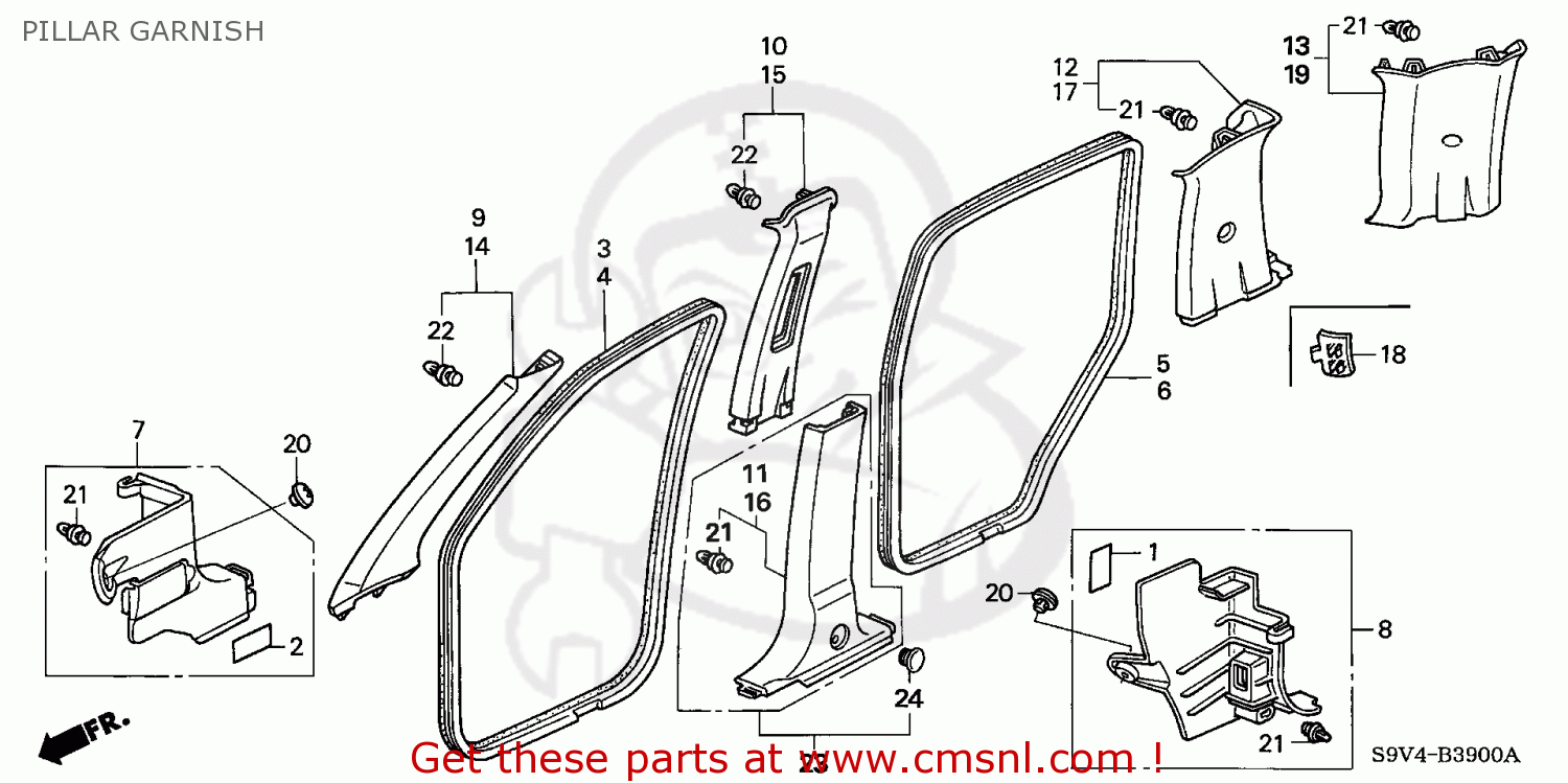 84101S9VA01ZC: Garn Assy*yr204l* Honda - buy the 84101-S9V-A01ZC at CMSNL