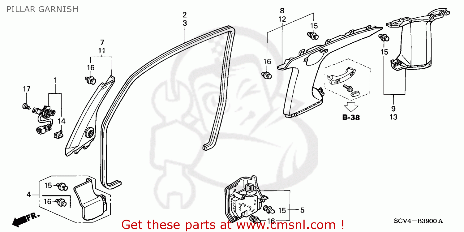 84131SCVA01ZA: Garn Assy*nh220l* Honda - buy the 84131-SCV-A01ZA at CMSNL
