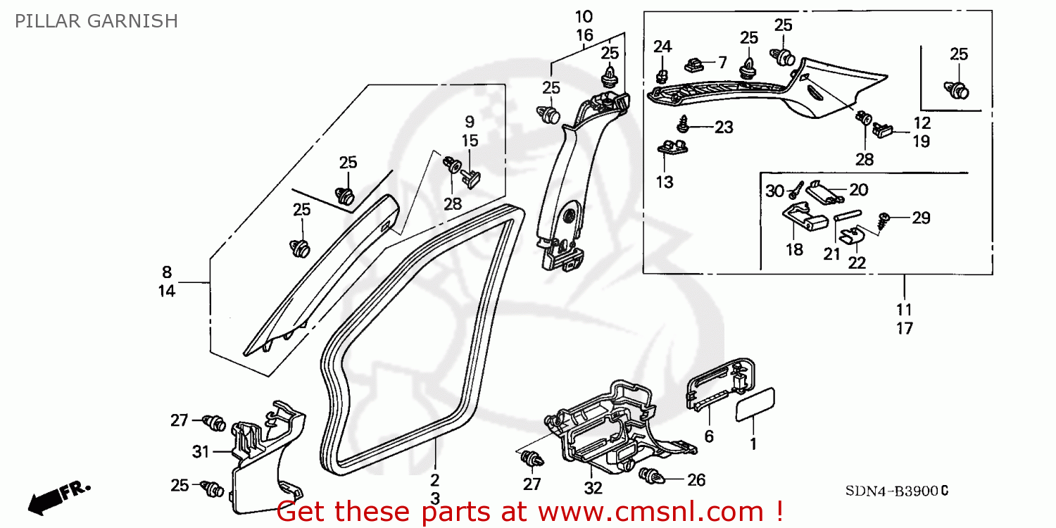84111SDNA01ZA: Garn Assy*nh220l* Honda - buy the 84111-SDN-A01ZA at CMSNL