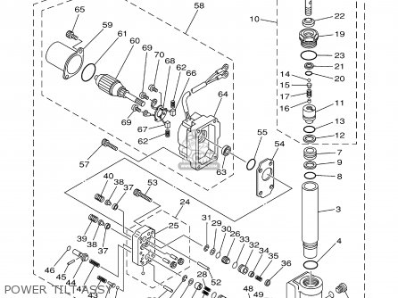 69A43840004D: Power Tilt Assy Yamaha - buy the 69A-43840-00-4D at CMSNL