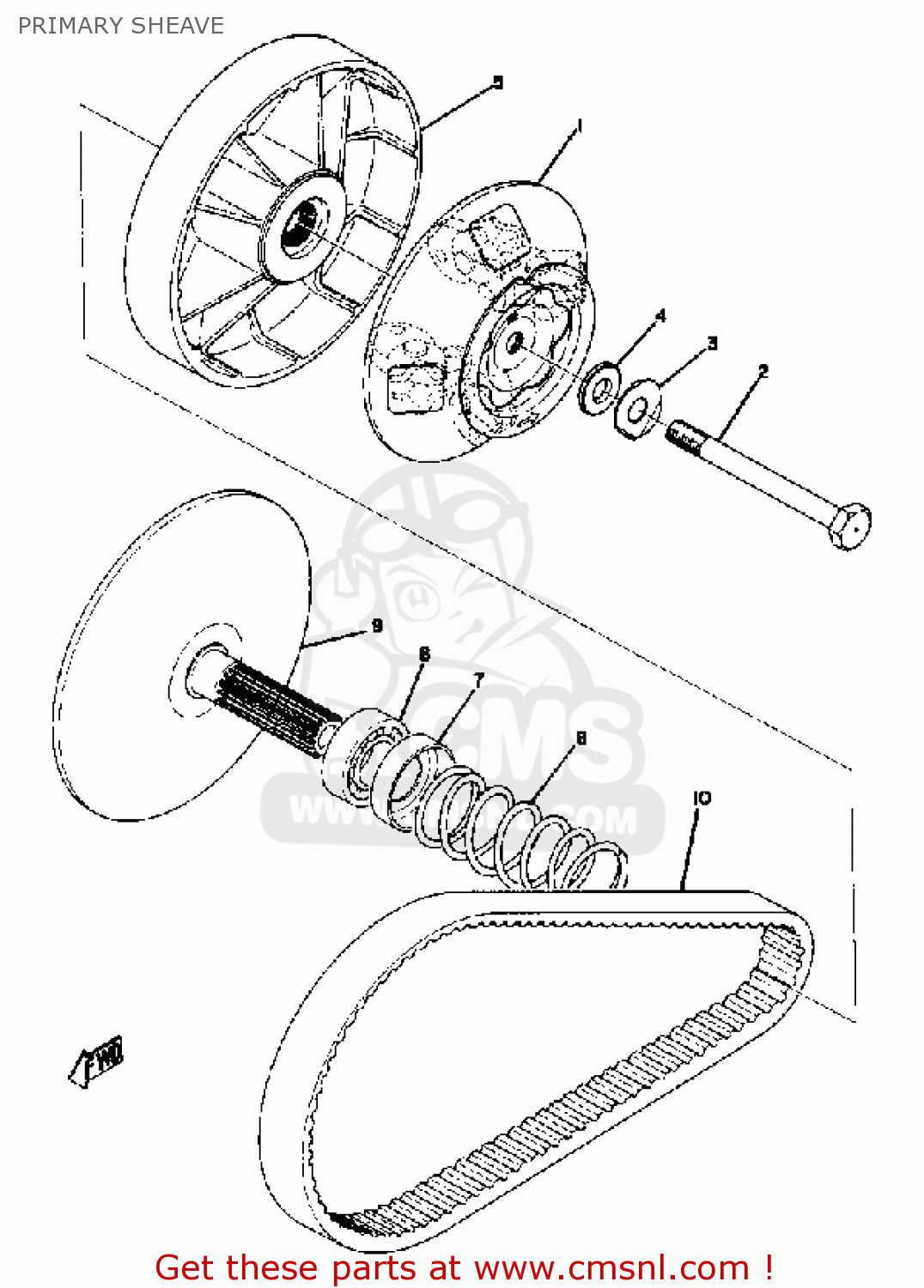 853W176100: Primary Fixed Sheave Comp. Yamaha - buy the 853-W1761-00 at ...