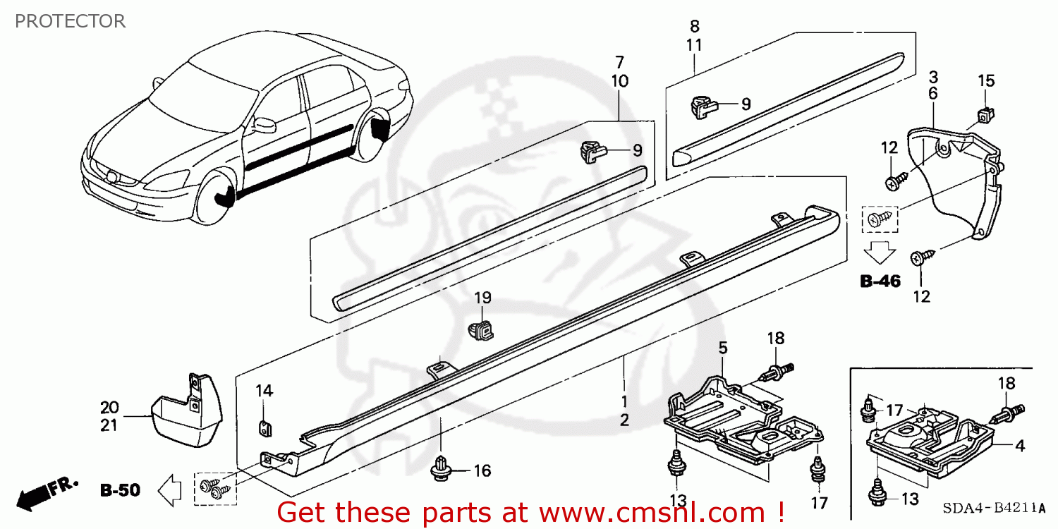 75323SDAA11ZE: Protr Com*nh623m* Honda - buy the 75323-SDA-A11ZE at CMSNL