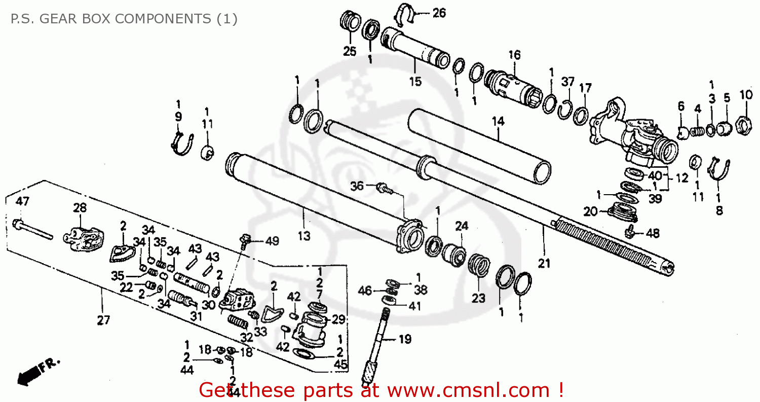 53416SR3A01: Guide,strg Rack Honda - buy the 53416-SR3-A01 at CMSNL