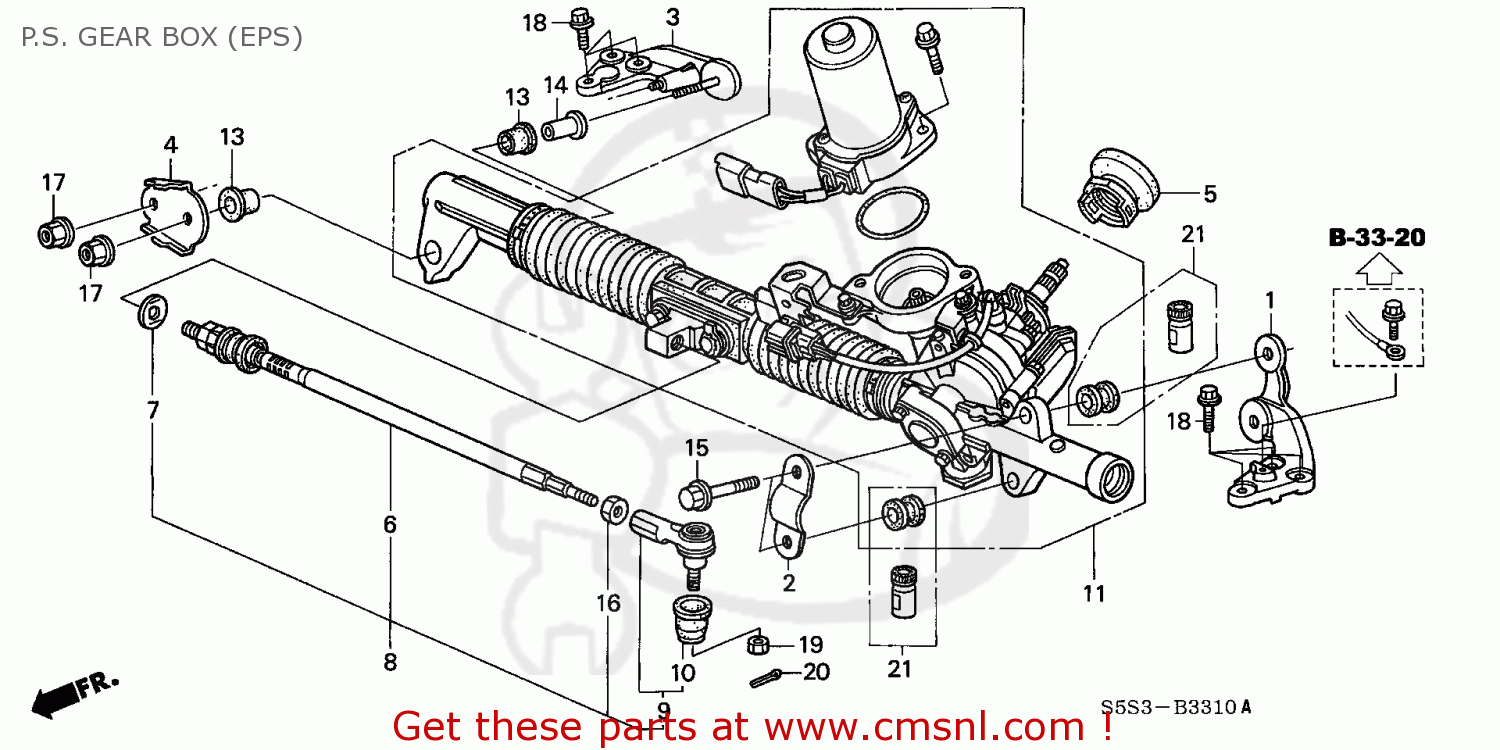 53606S5TA62: Set,g/box Sub Ass Honda - buy the 53606-S5T-A62 at CMSNL