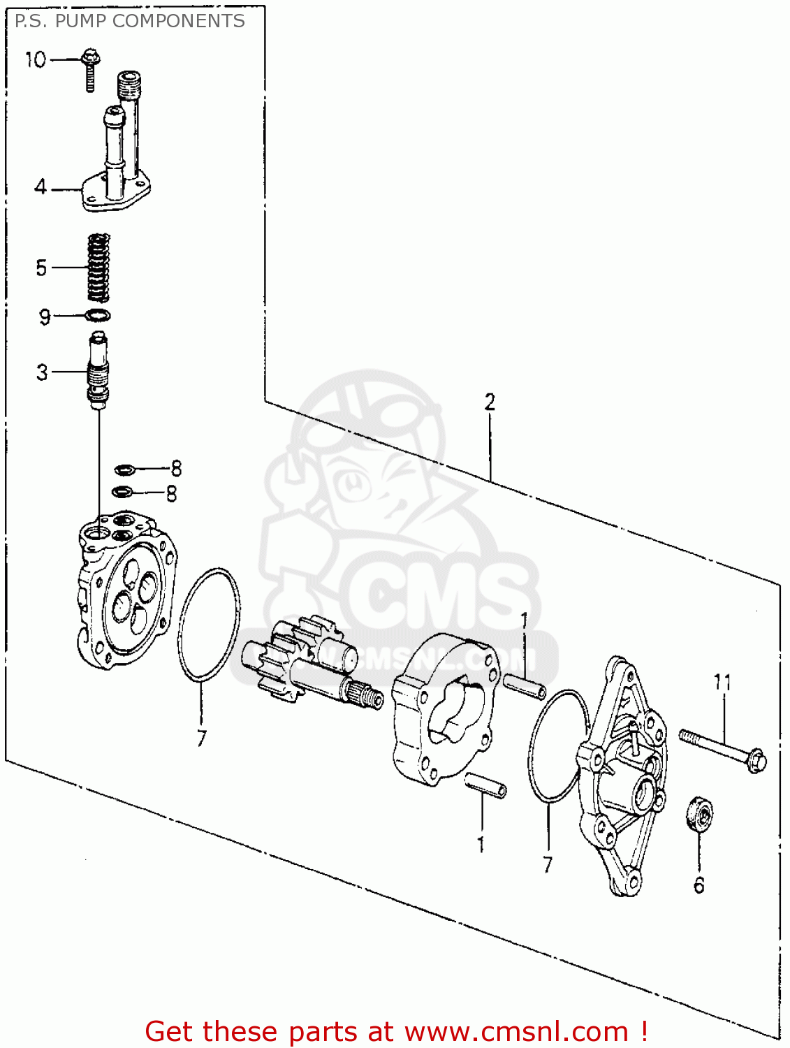PUMP,SUB ASSY for ACCORD 1980 (A) 3DR LX (KL,KA,KH) - order at CMSNL