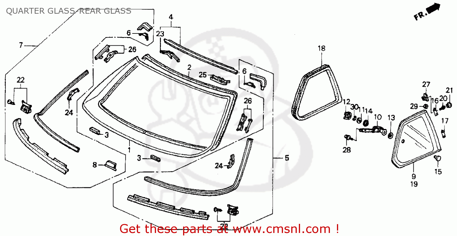 73262SM2902: Moulding Assy.,l. Honda - buy the 73262-SM2-902 at CMSNL