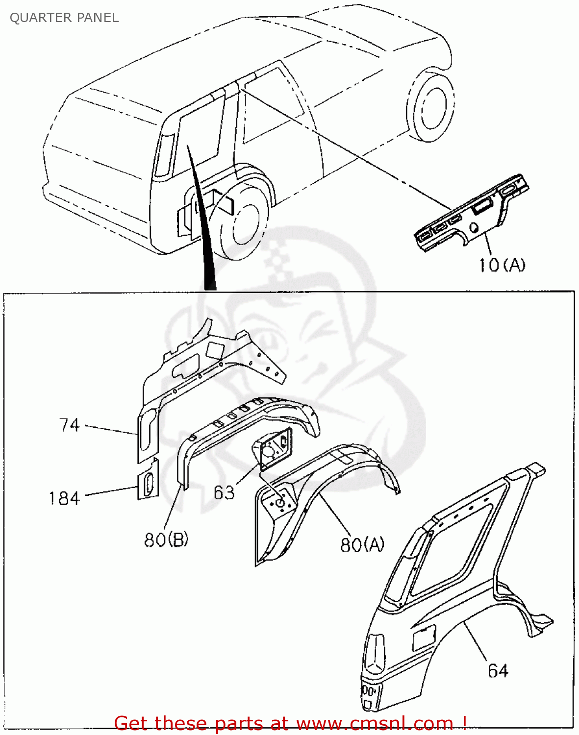 8970892421: Panel R Quarter Honda - buy the 8970892421 at CMSNL