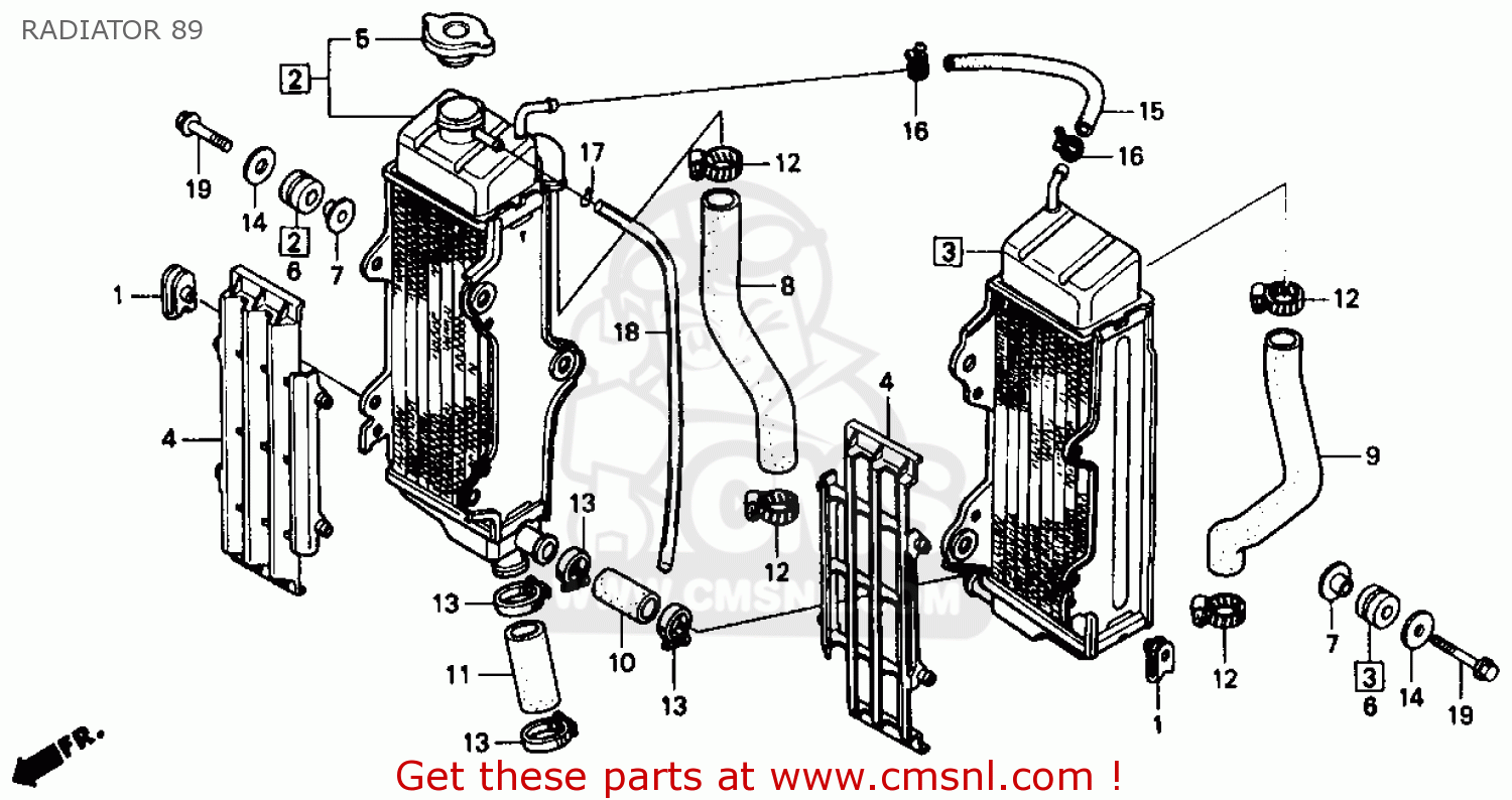 19015ML3681: Radiator,l.(toyo) Honda - buy the 19015-ML3-681 at CMSNL