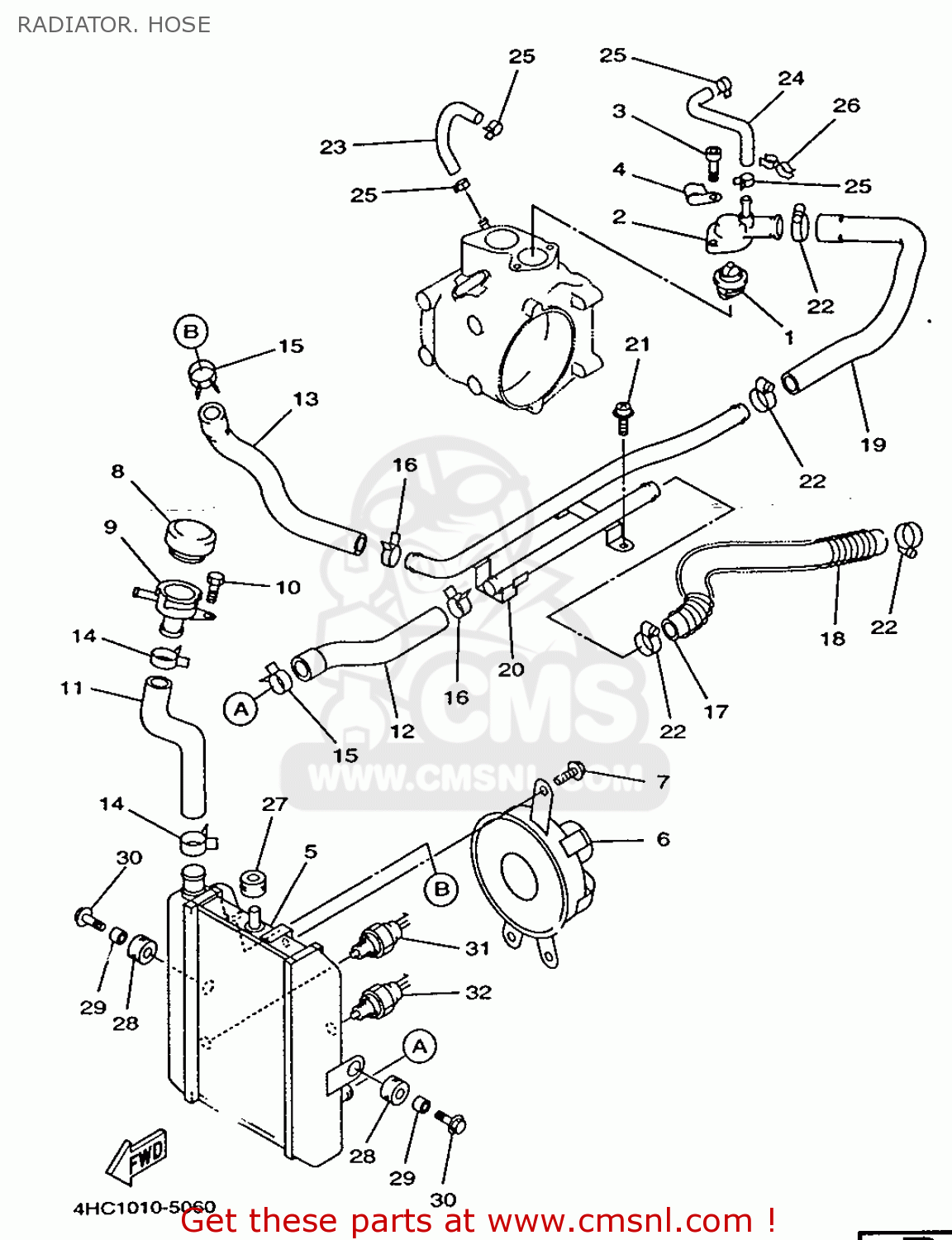 4UC8256000: Thermo Switch Assy Yamaha - buy the 4UC-82560-00-00 at CMSNL