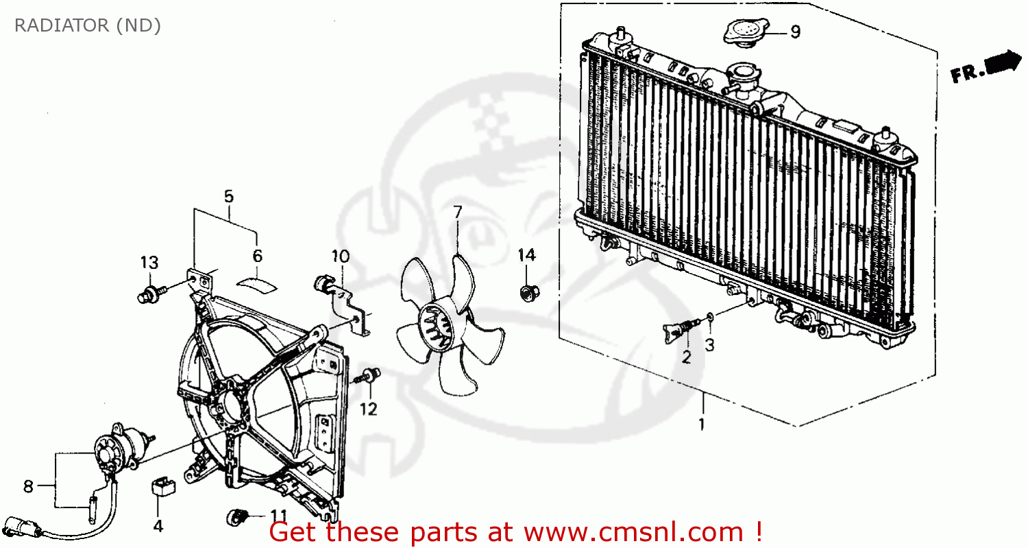 19010PK2663: Radiator Comp Honda - buy the 19010-PK2-663 at CMSNL