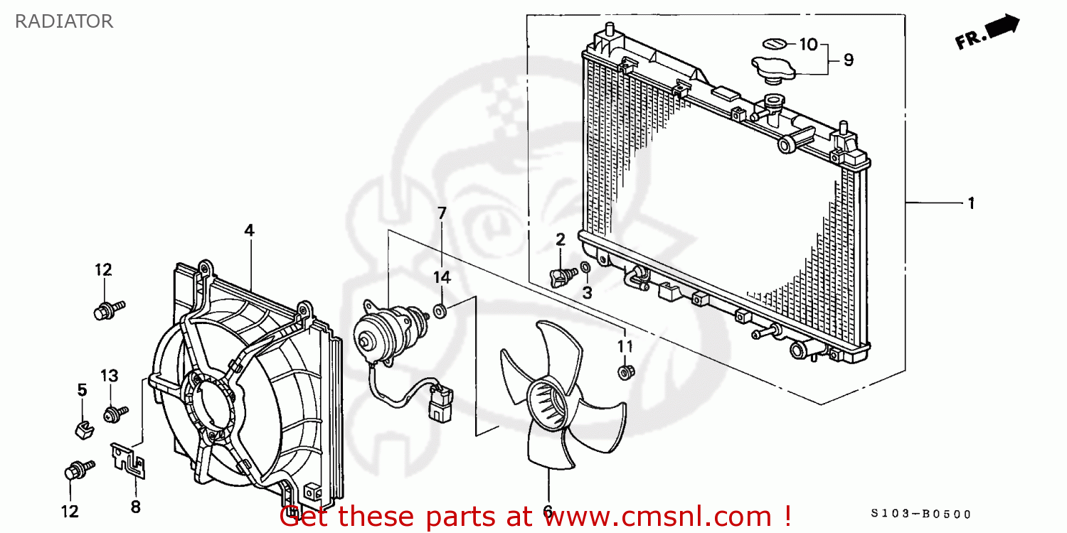 19030P3F024: Motor,cooling Fan Honda - buy the 19030-P3F-024 at CMSNL