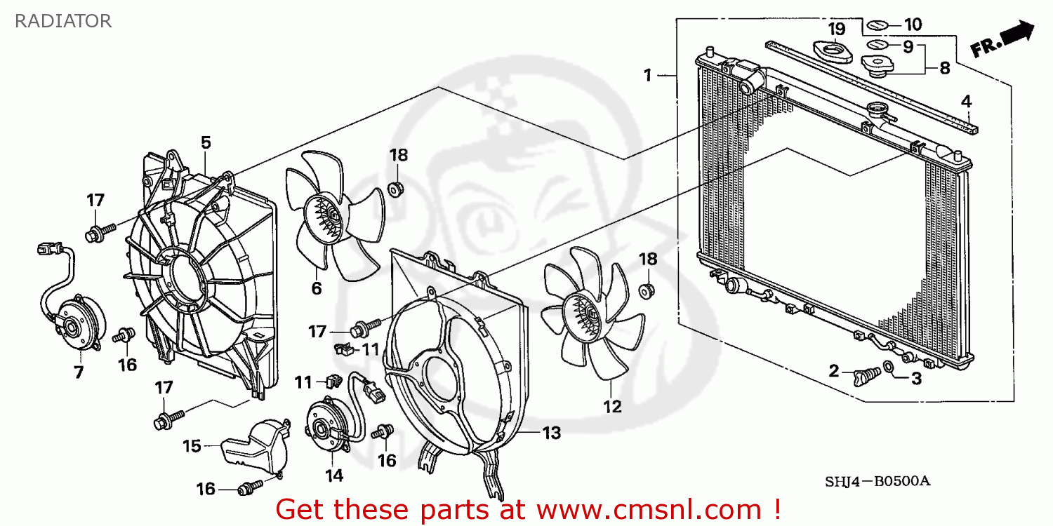 38615RGLA01: Shroud Comp,sub Honda - buy the 38615-RGL-A01 at CMSNL