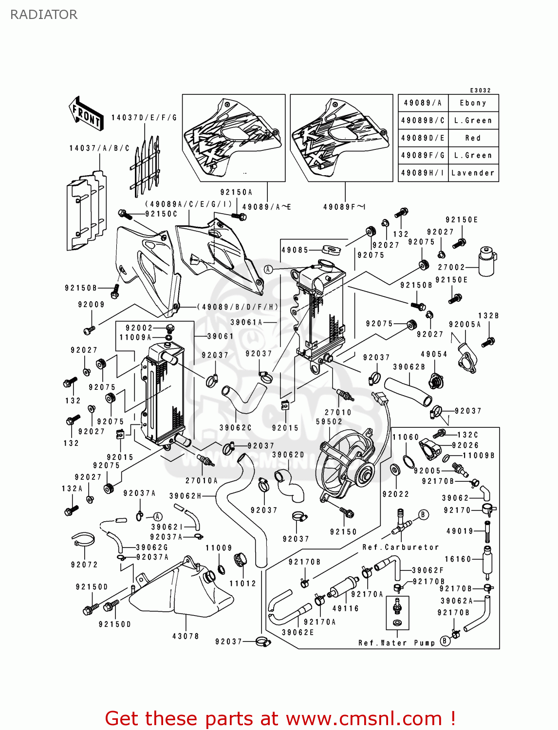 4908952406W: Shroud-engine,lh,l.gr Kawasaki - buy the 49089-5240-6W at ...