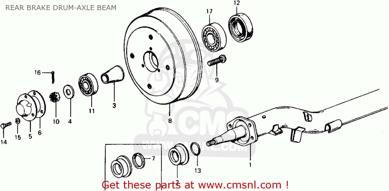 42100663010: Beam, Rr. Axle Honda - buy the 42100-663-010 at CMSNL