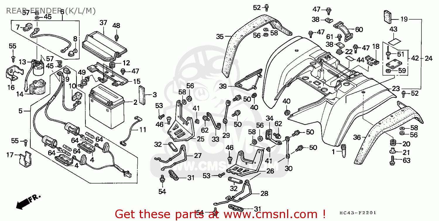 80100HC4600ZA: Fender,rr. *r109* Honda - buy the 80100-HC4-600ZA at CMSNL