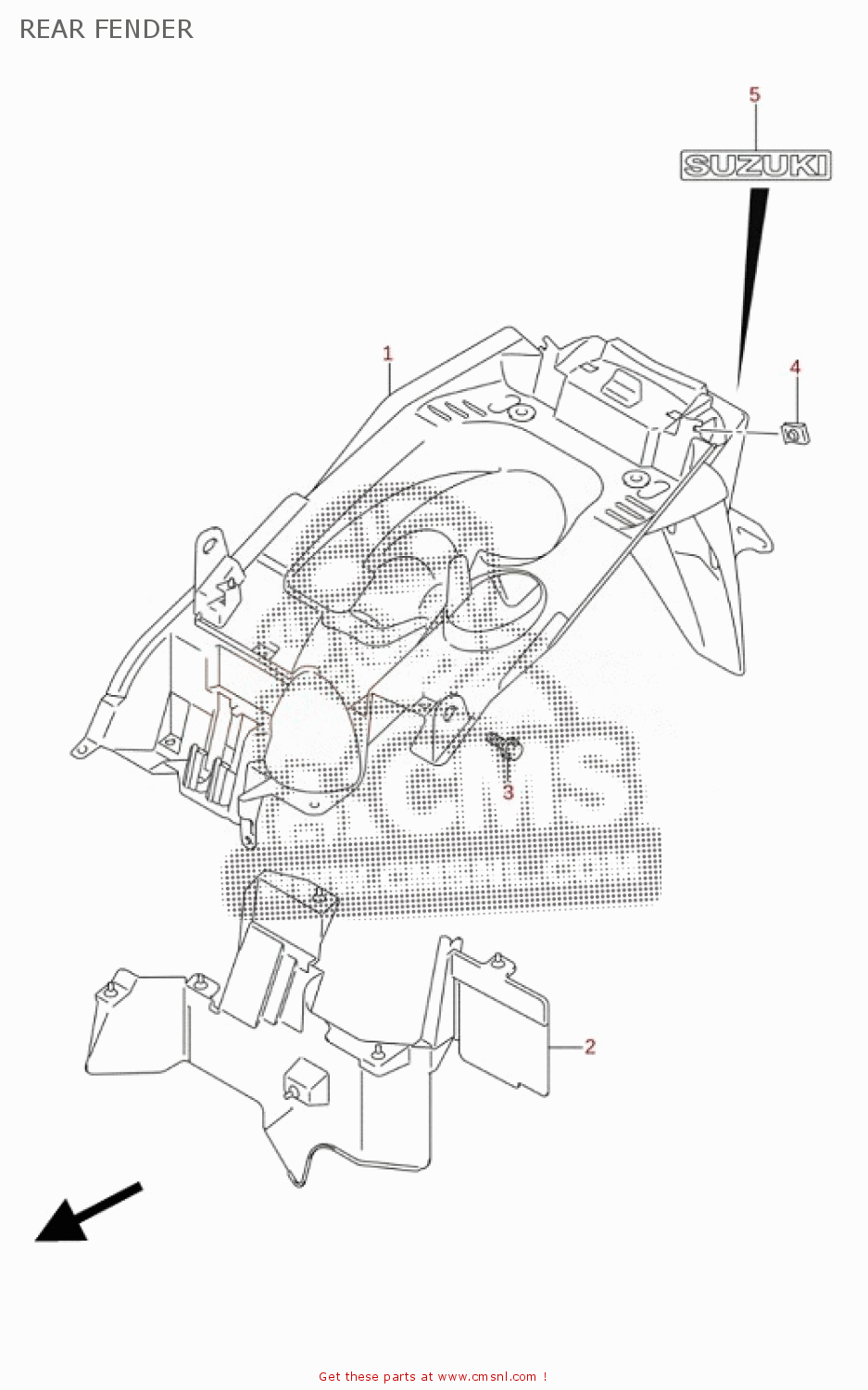 FENDER.REAR for ADDRESS 110 2019 - order at CMSNL