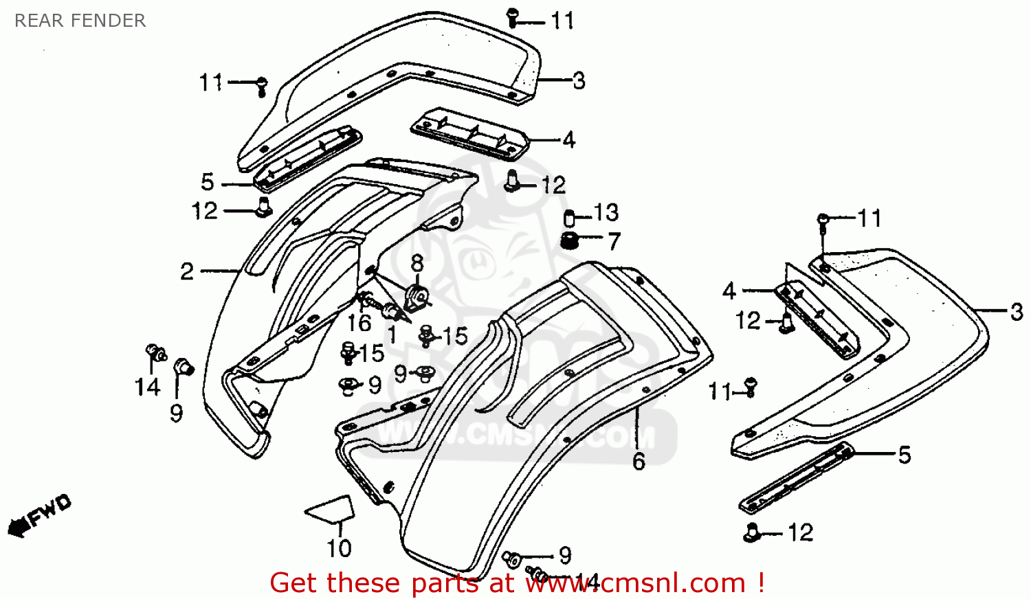 80100958682ZA: Fender.l.rr*r109* Honda - buy the 80100-958-682ZA at CMSNL