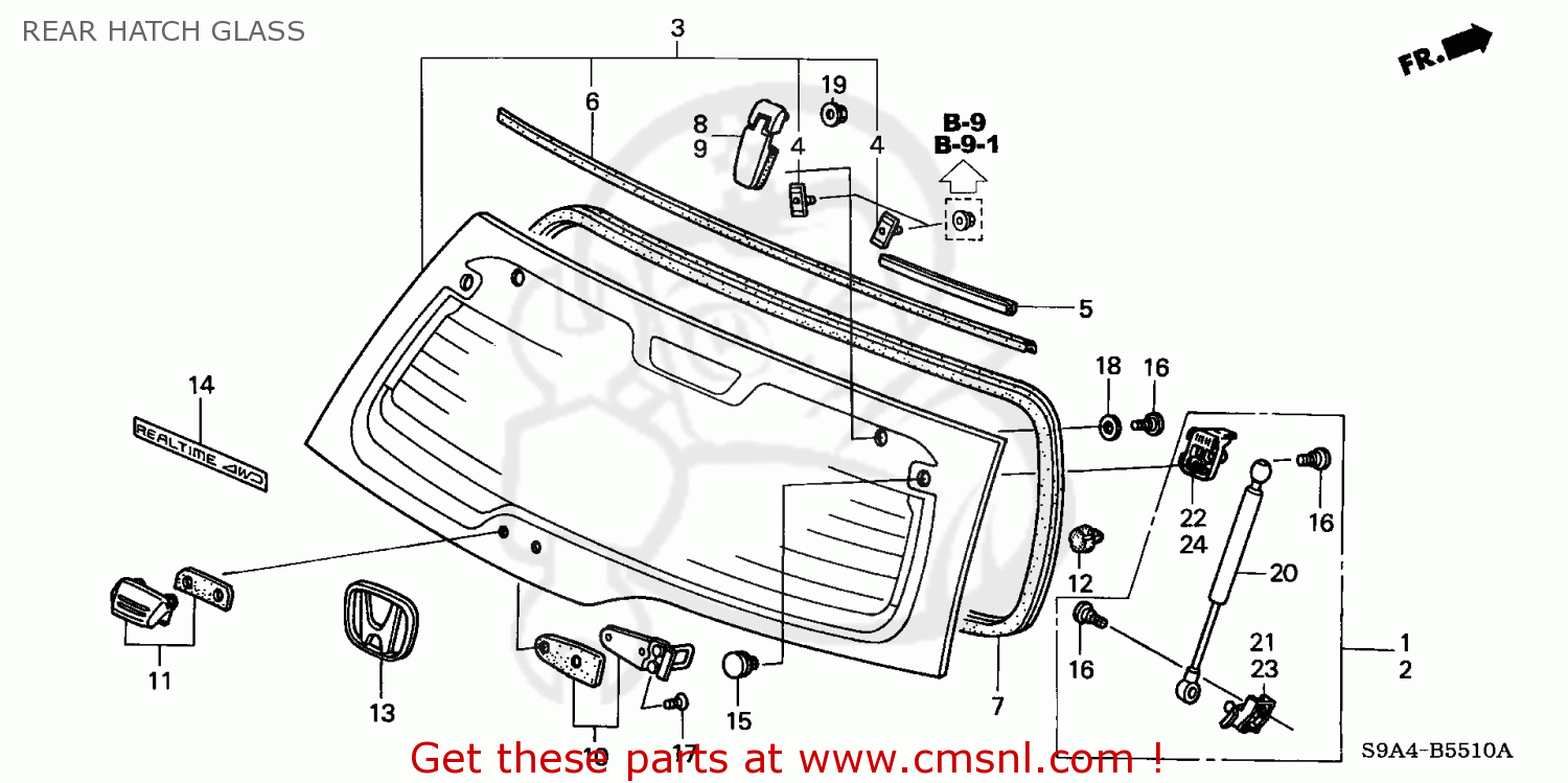 90104S9A003: Bolt,glass Hatch Honda - buy the 90104-S9A-003 at CMSNL