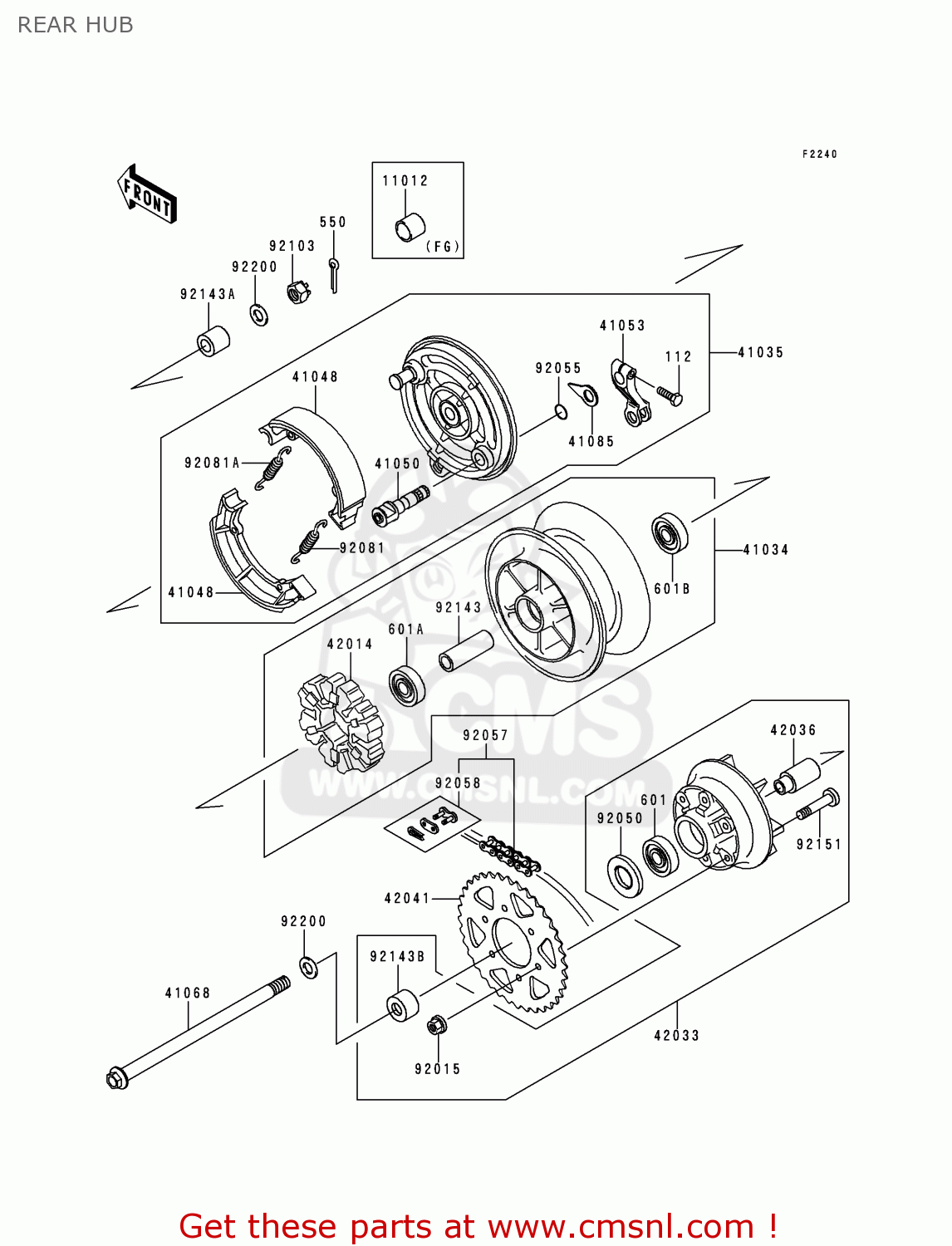 410351493: Panel-assy-brake,rr Kawasaki - buy the 41035-1493 at CMSNL