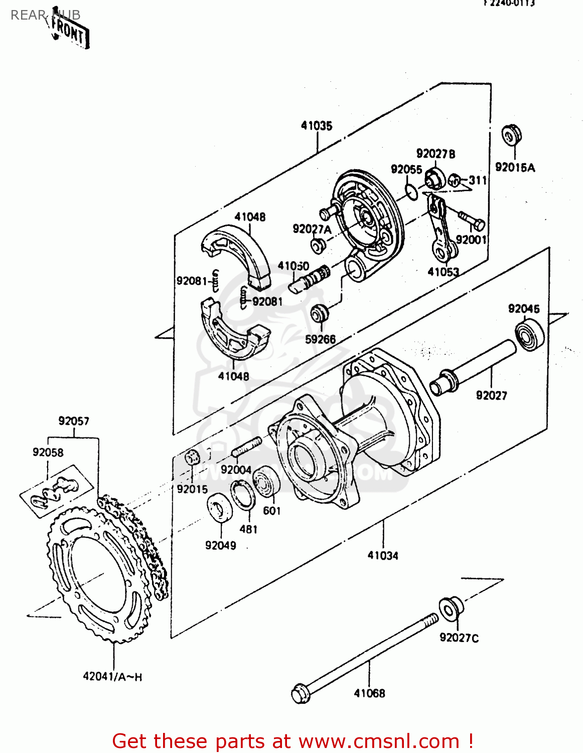 410681177: Axle,rr Kawasaki - buy the 41068-1177 at CMSNL