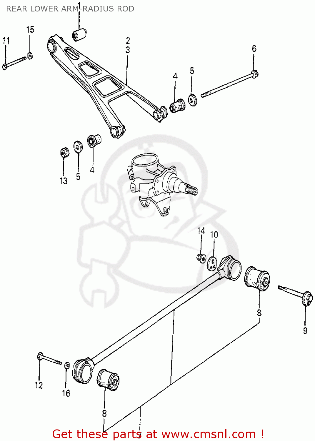 52366SE0000: Bolt,knuckle Honda - buy the 52366-SE0-000 at CMSNL