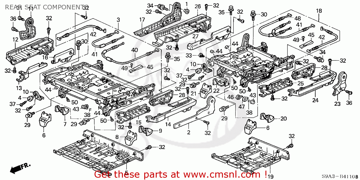82292S9A003ZC: Rail Cove*yr239l* Honda - buy the 82292-S9A-003ZC at CMSNL