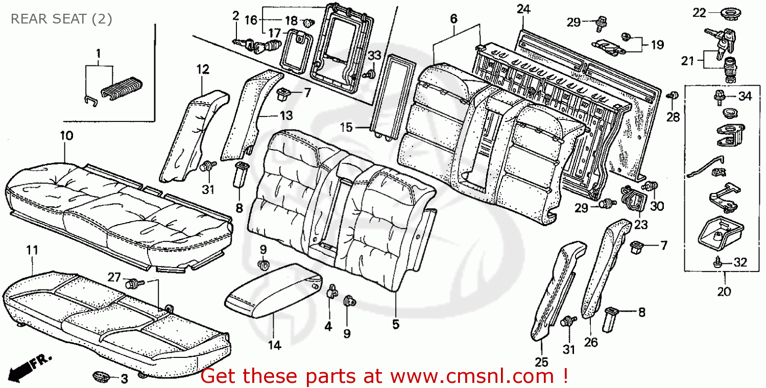 82121SV1L12ZA: Cover, Rr. *g38l* Honda - buy the 82121-SV1-L12ZA at CMSNL