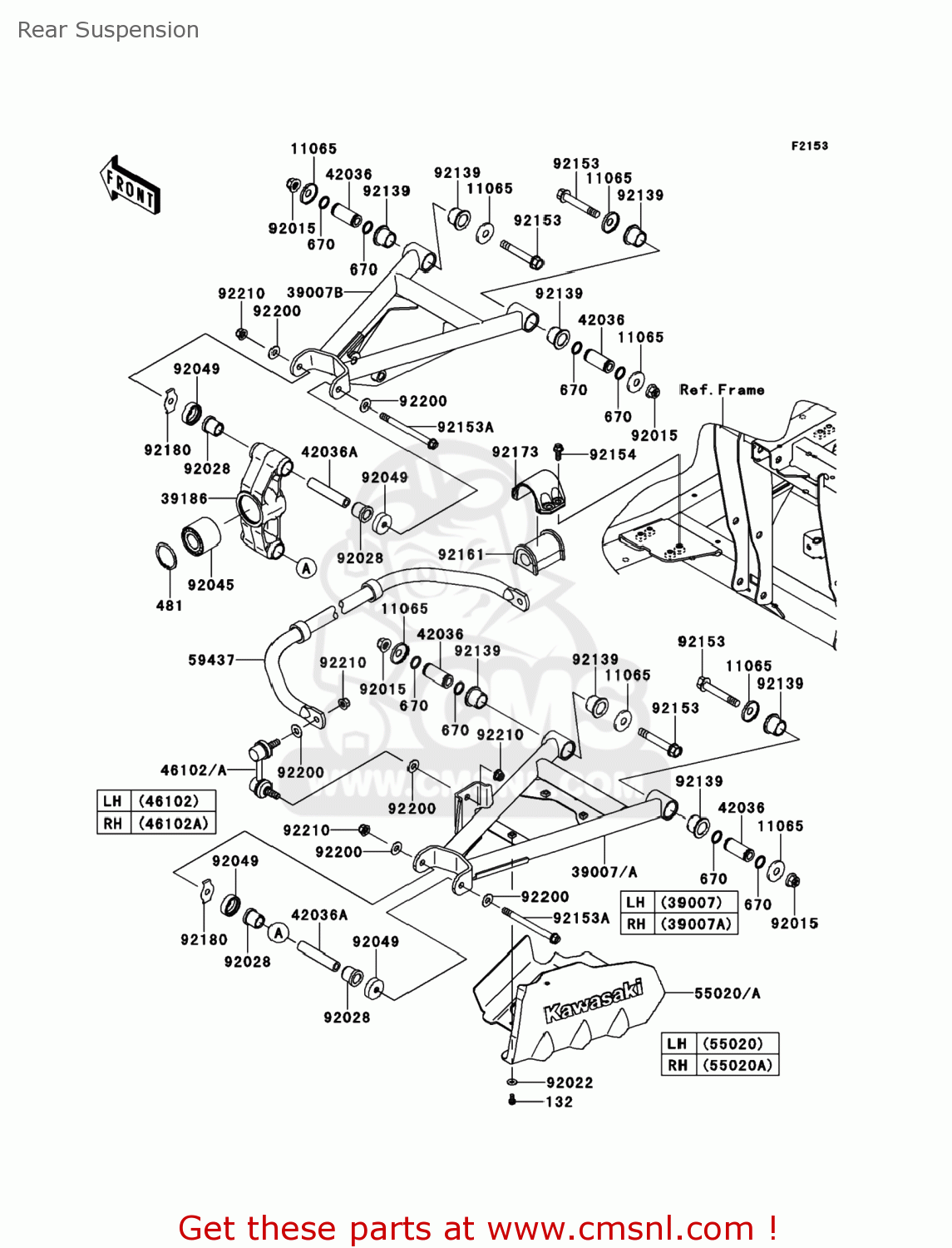 391860098: Knuckle,rr,lh&rh Kawasaki - buy the 39186-0098 at CMSNL