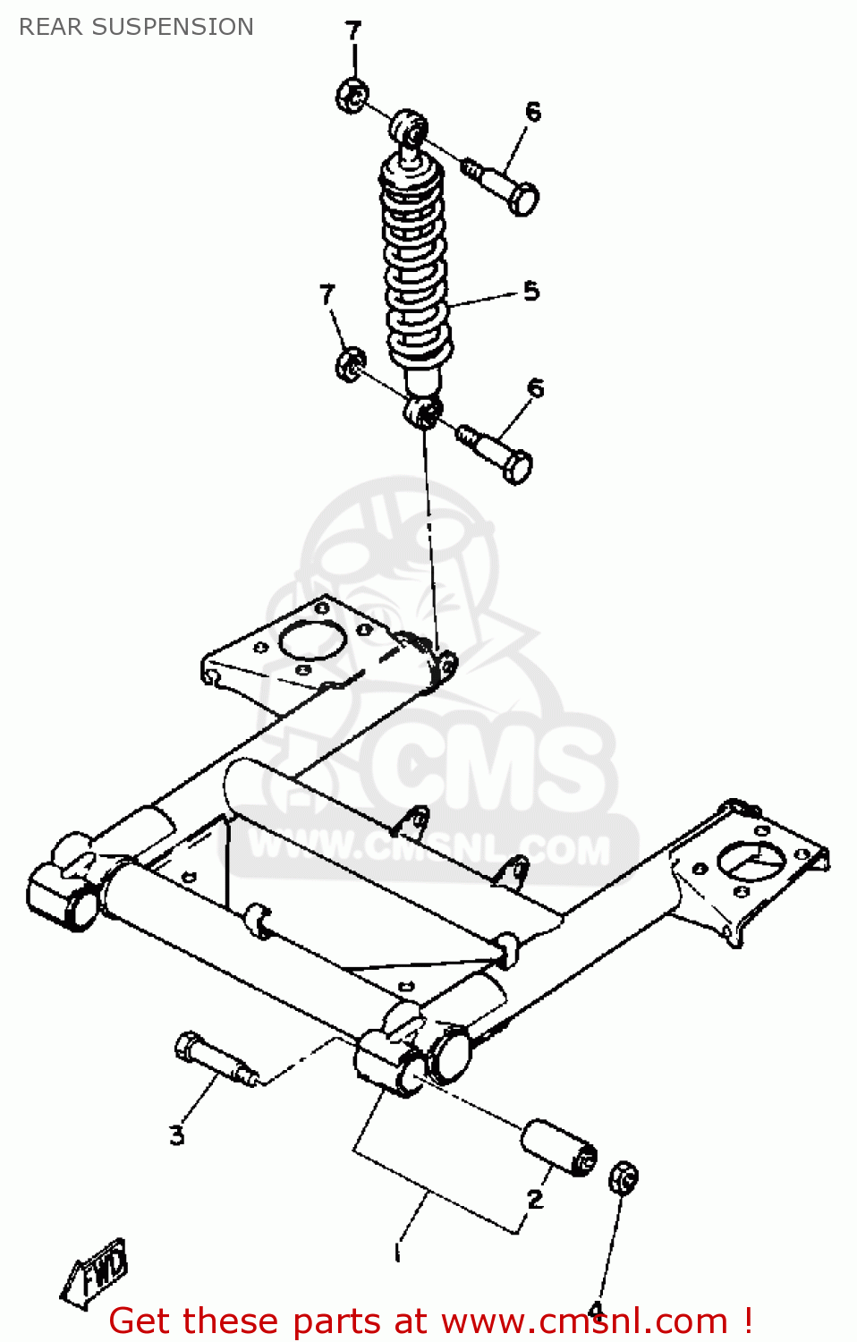 REAR ARM for G1-E2 GOLF CAR 1981 - order at CMSNL