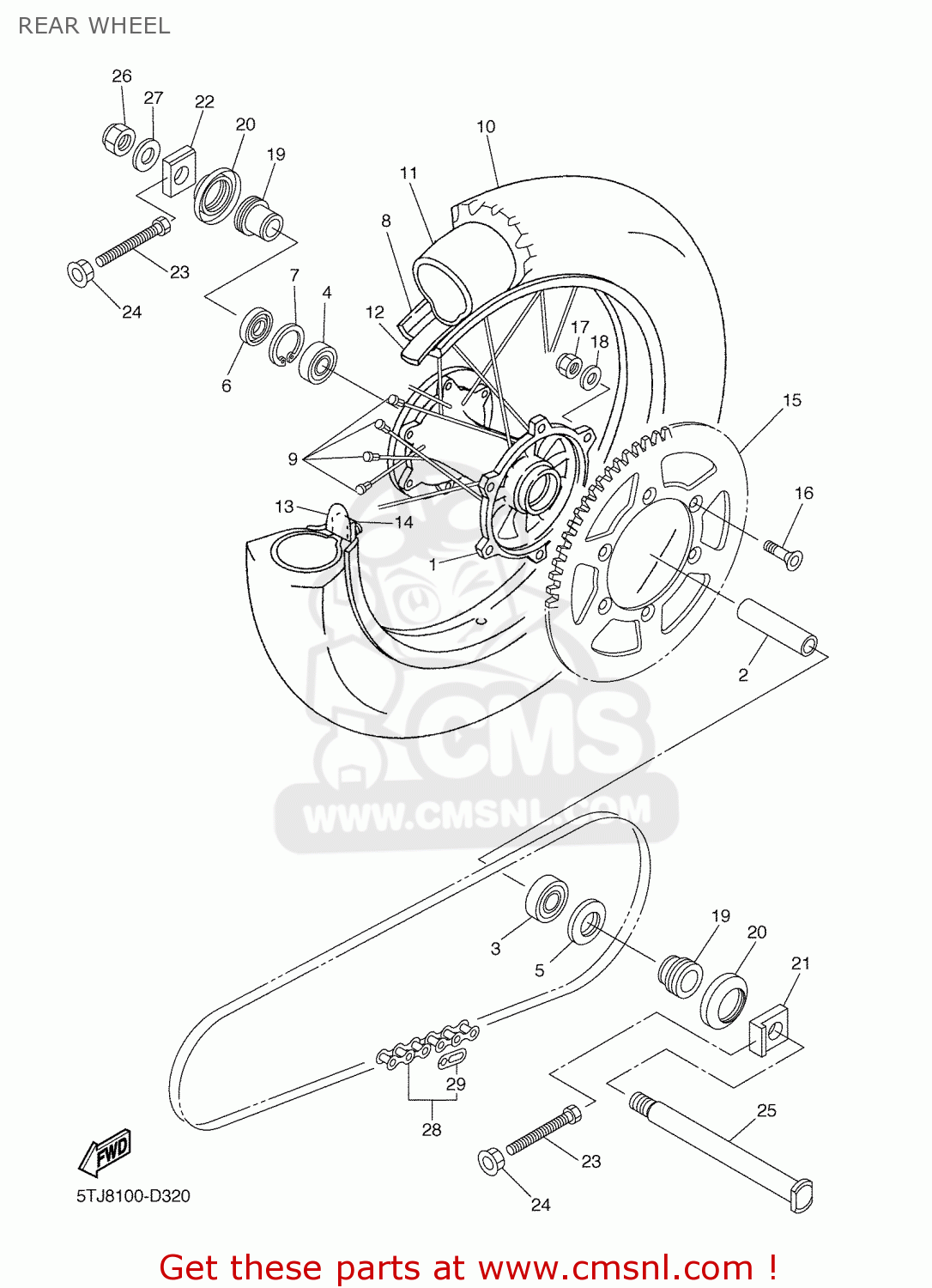 9411318015: Tire Yamaha - buy the 94113-18015 at CMSNL