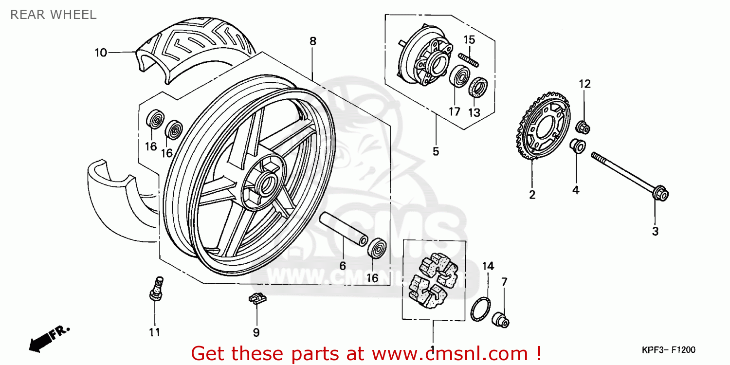 06410KPF900: Damper Set,wheel Honda - buy the 06410-KPF-900 at CMSNL