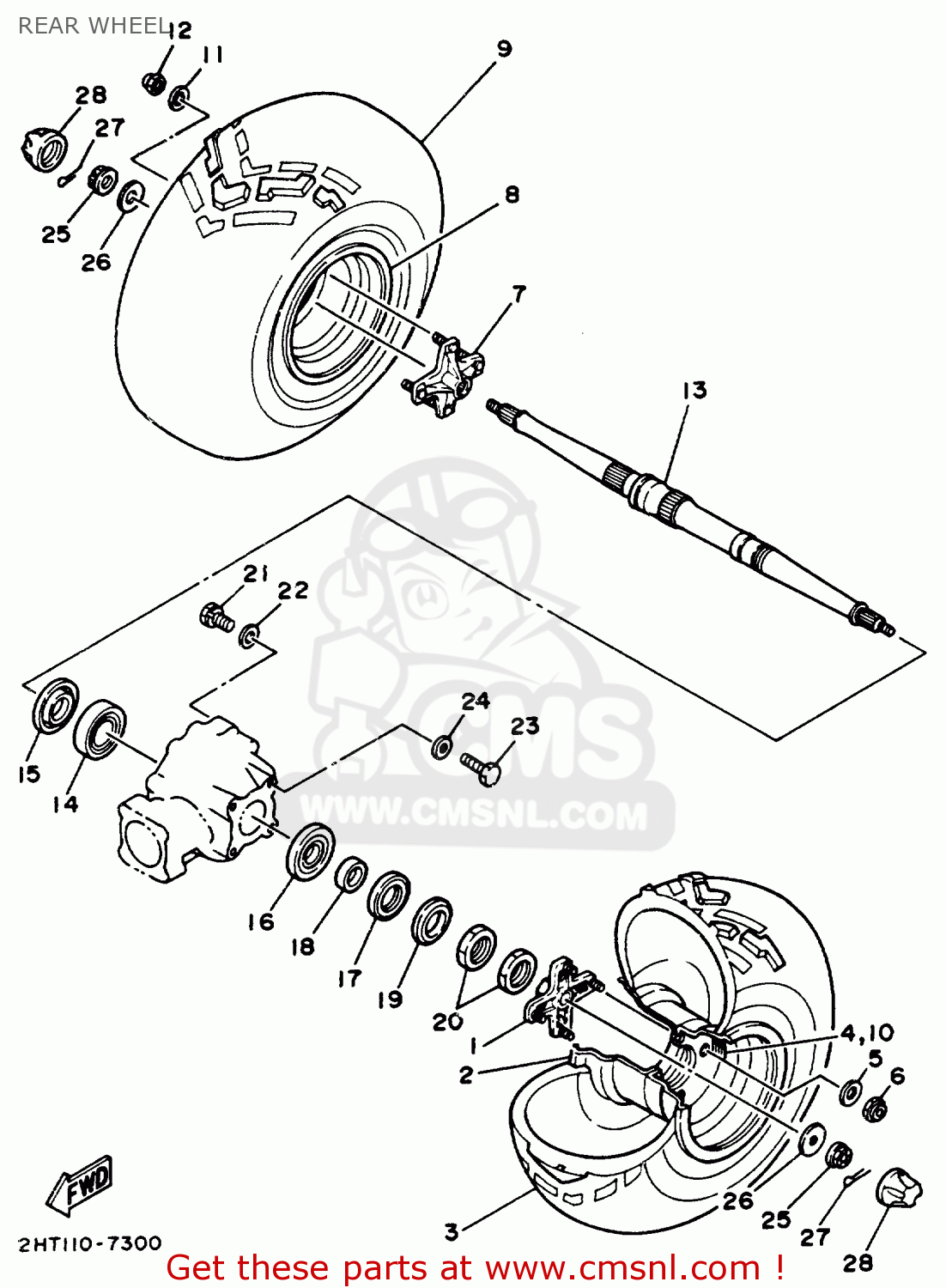 2HT2538300: Collar, Wheel Yamaha - buy the 2HT-25383-00 at CMSNL